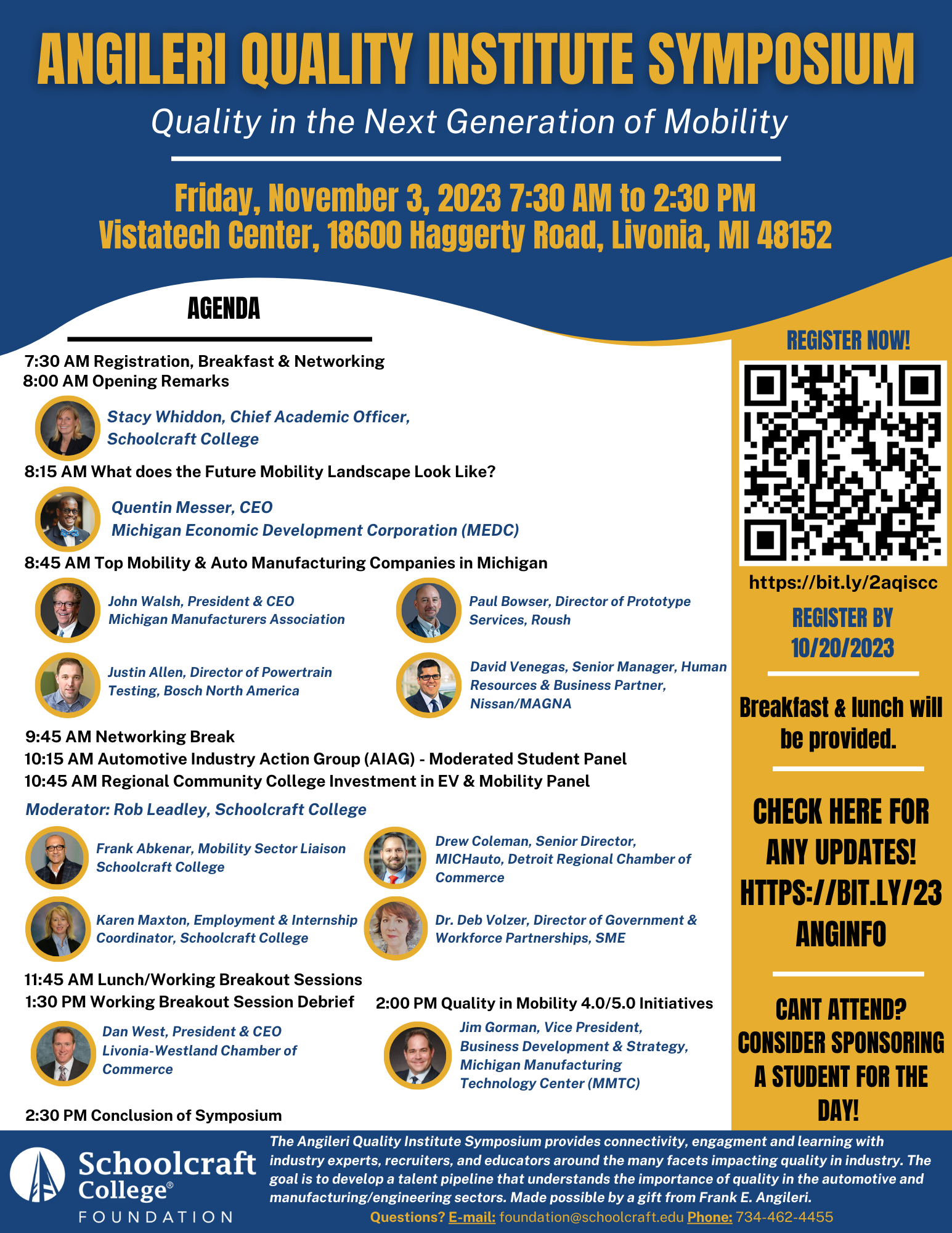 2023 Angileri Quality Institute Symposium - Schoolcraft College Foundation